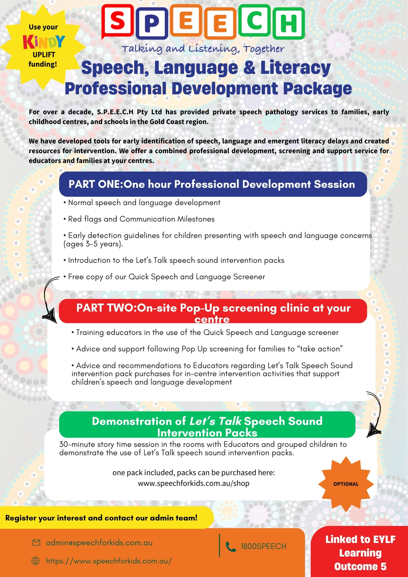 Professional Development Package | Speech For Kids